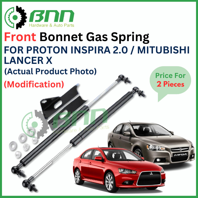 [BNN] Proton Inspira, Lancer X Front Bonnet Modification Gas Spring ...
