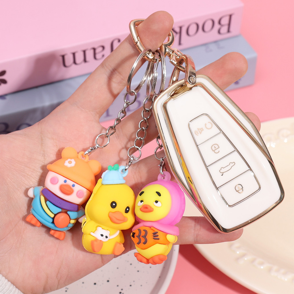 Mini Upsetduck Backpack Decoration Keychain - Cartoon Kawaii Anime ...