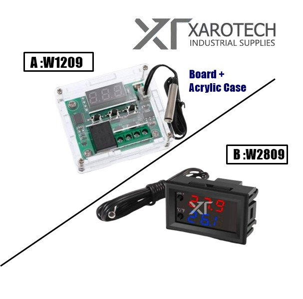 W1209 with Acrylic Case/ W2809 Digital LED Thermostat Temperature Controller Sensor Module 12VDC ...