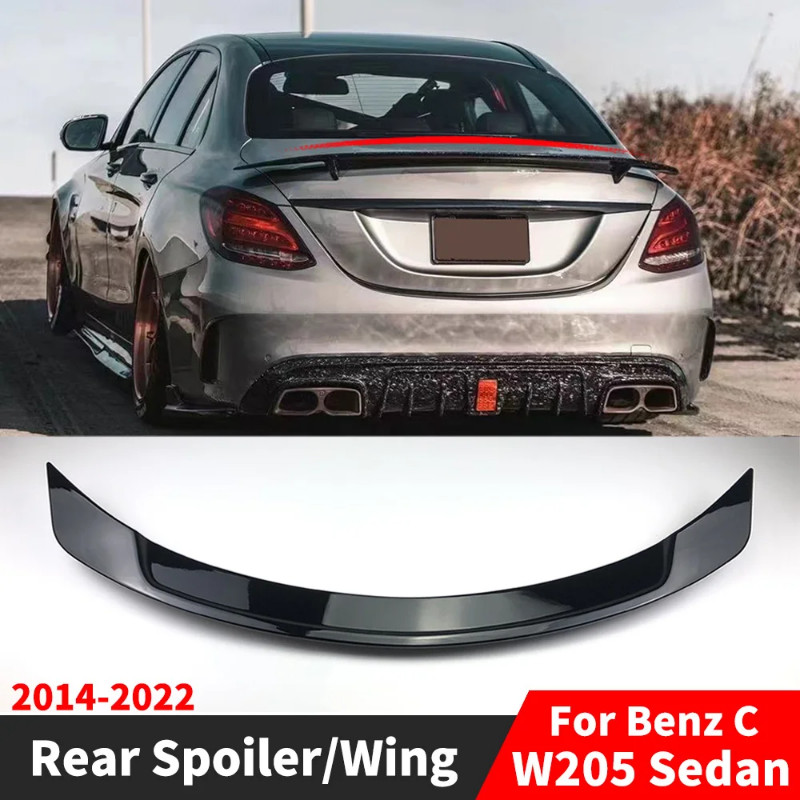 Rear Spoiler Wing Trunk Boot Lip Deflector For Mercedes W205 Benz C ...
