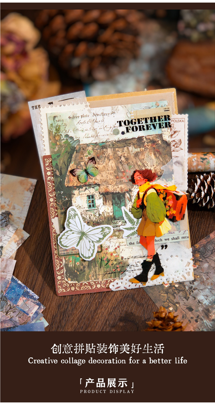 30 pcs Vintage Scrapbook Paper Journaling Scrapbooking Supplies Kit ...