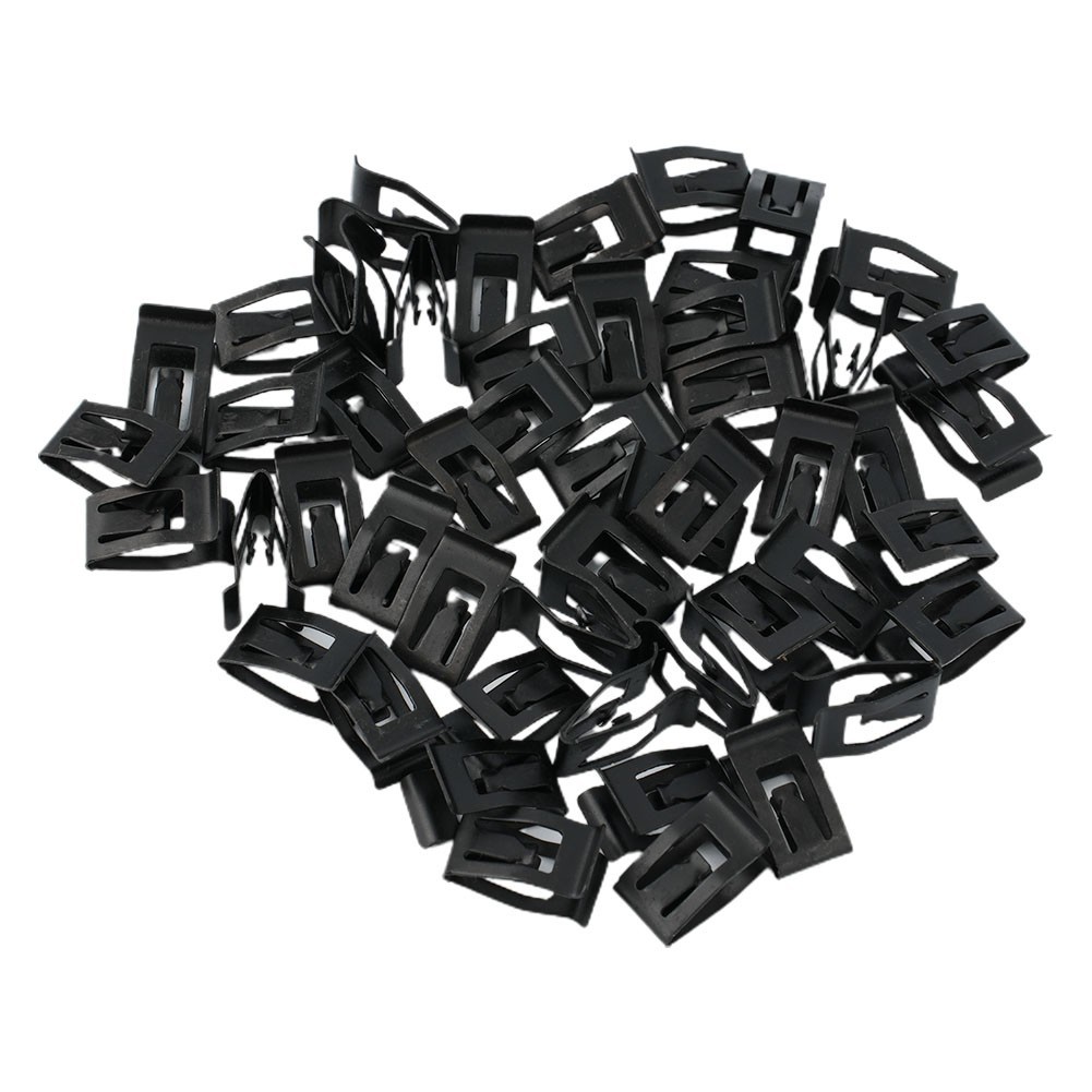 [weloves] 50X Black Car Console Dash Dashboard Trim Metal Retainer ...