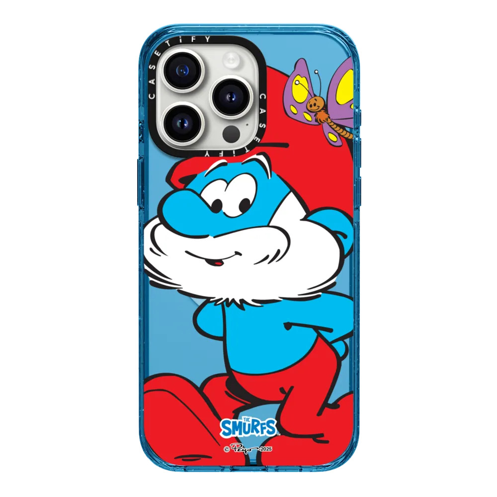 CASETi The Smurfs Jumbo Character Blue Hard Plastic Acrylic Case Cover ...