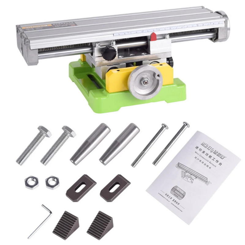 Mini multifunctional milling machine, cross table, vise fixture, cross ...