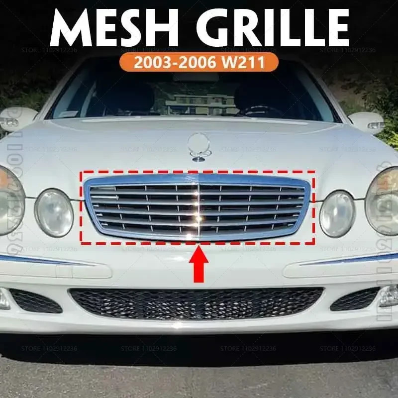 for 2003-2006 W211 Mercedes Benz E320 E350 E500 E55 AMG Front Upper ...