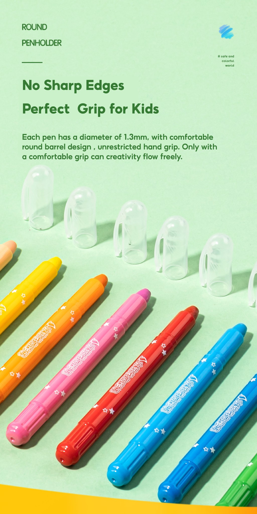 Deli Twist Crayon Pen Non Dirty Non Toxic Washable Painting Colouring ...