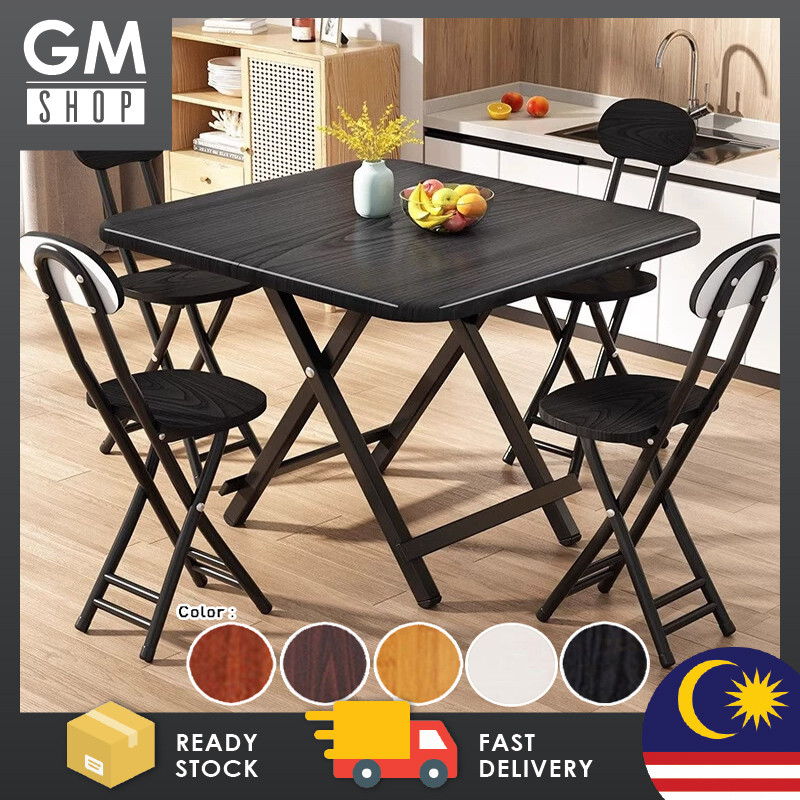 GMshop 60cm/80cm Home Folding Dining Table Simple Small Folding Table ...