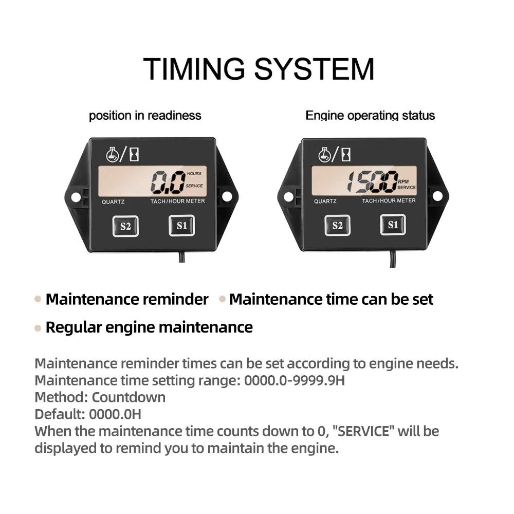 Waterproof Gasoline Engine RPM Speed Gauge Motorcycle Tachometer ...