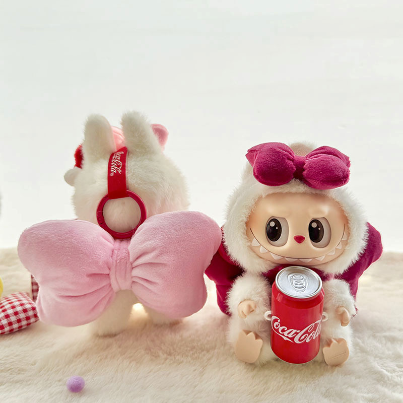 17cm Labubu Clothes Labubu Doll Coca-Cola Angel Bow Set | Shopee Malaysia