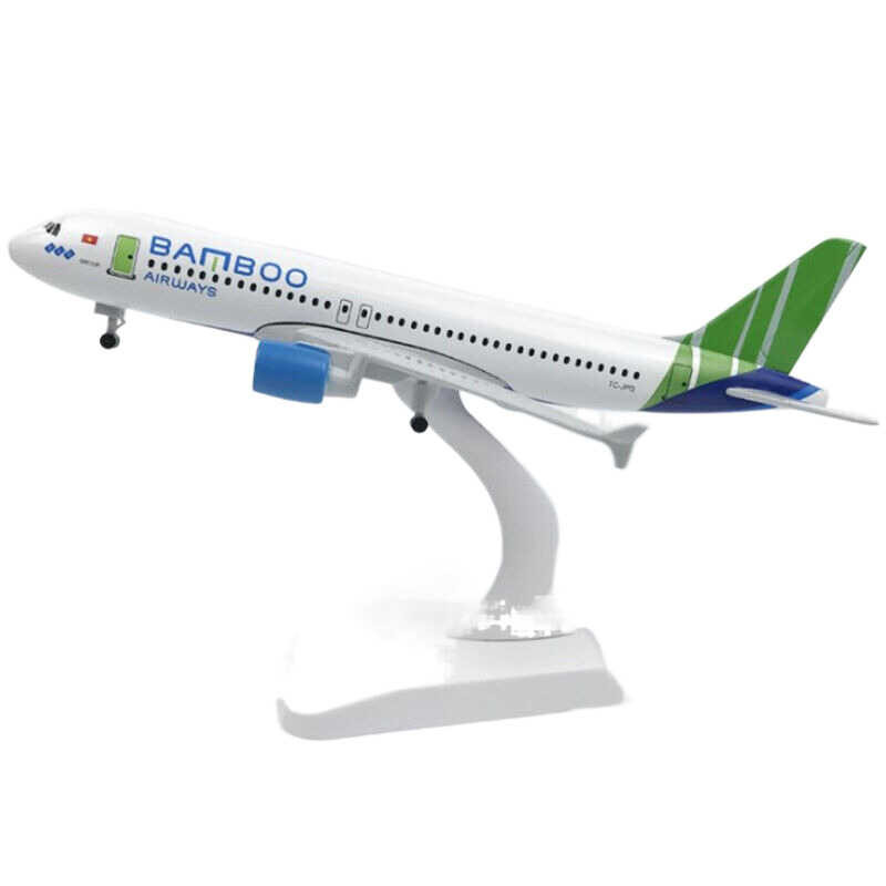 Souvenir Gift Diecast Scale 1:200 20Cm A320 Bamboo Airways Airplane ...