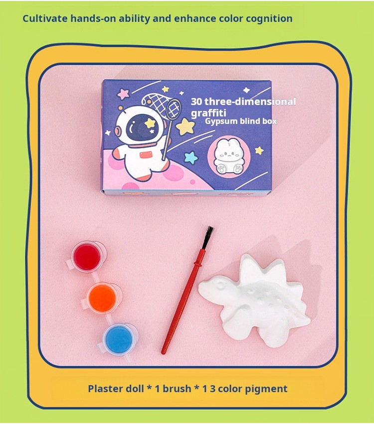 Diy Plaster Doll Coloring Blind Box Creative Graffiti Plaster Doll ...