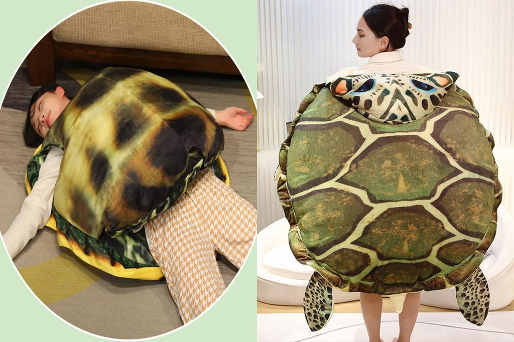 GEY_ Turtle Shell Hideaway Pillow Turtle Shell Plush Toy 40 Inch Giant ...