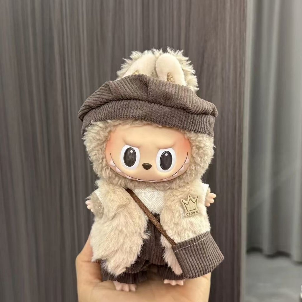For 17cm Labubu Set Retro Style Hat Set Artistic Style Small Painter's ...
