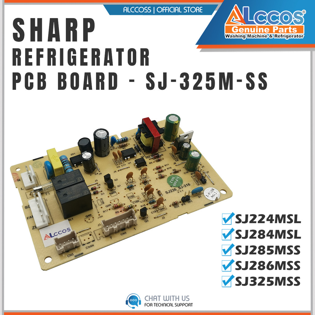 SHARP REFRIGERATOR PCB BOARD - SJ224MSL/SJ284MSL/SJ285MSS/SJ286MSS ...