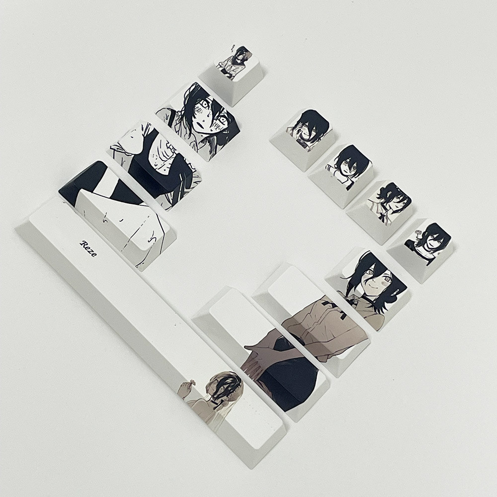 Reze Keycaps Cherry Profile PBT Dye Sublimation Chainsaw Man Keycaps ...