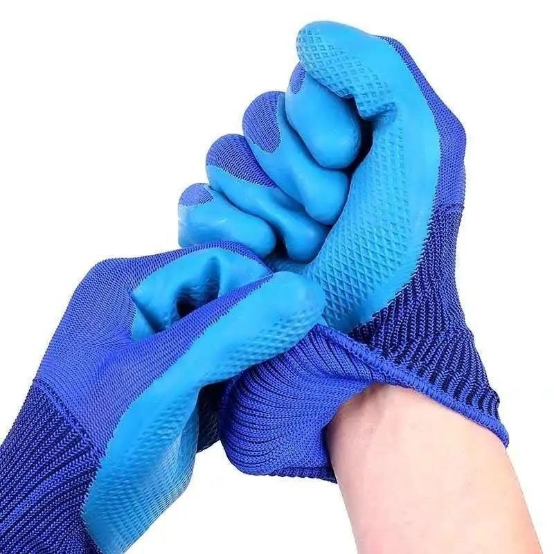 Embossed Latex Working Gloves - Waterproof, Non-Slip, Wear-resistant ...