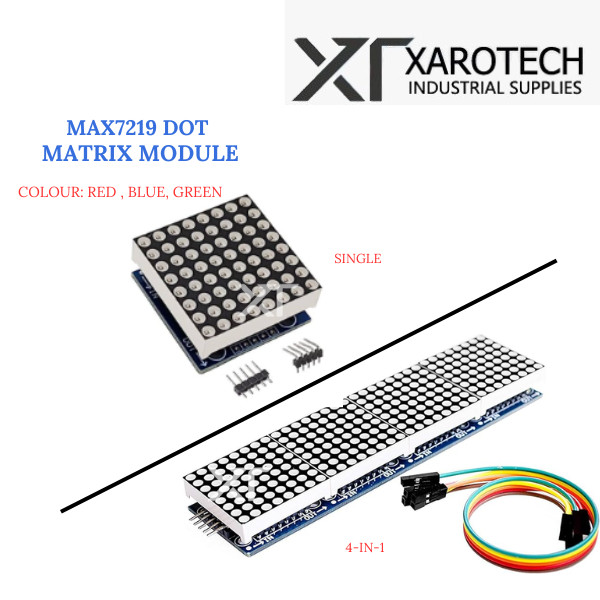 MAX7219 MAX 7219 Dot Matrix 8x8 (DotMatrix) LED Display Module MCU LED Display Control Kit for ...