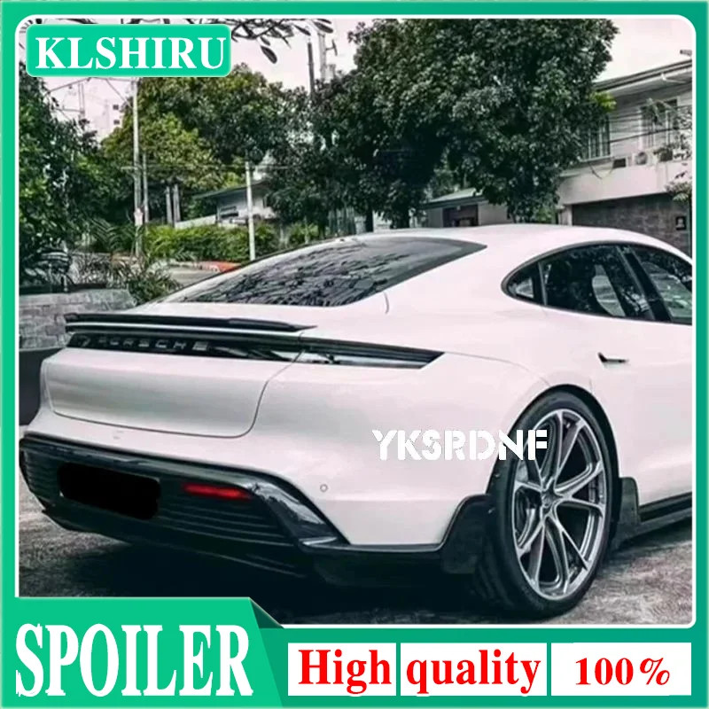 FD Real Carbon Fiber Car Rear Wing Trunk Lip Spoiler For Porsche Taycan ...