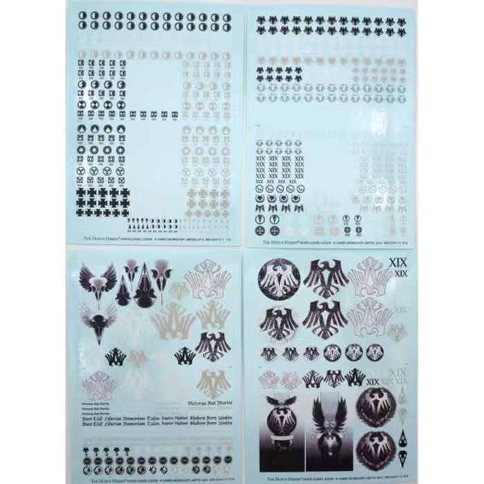 [Resin Model] Warhammer Dark Crow Guard Water Sticker A6 * 4 (Total One ...