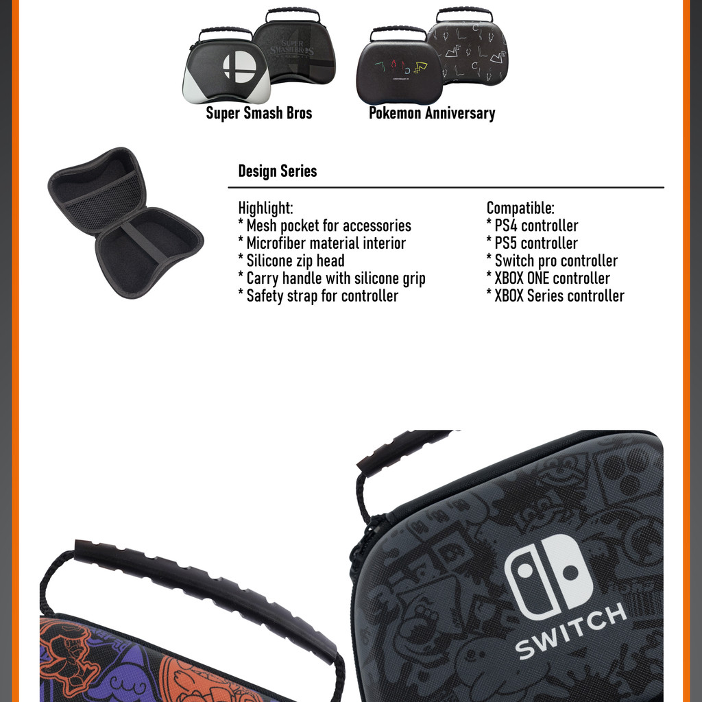 PS4 PS5 XBOX Series Switch Pro Controller Protective Pouch Case Storage ...
