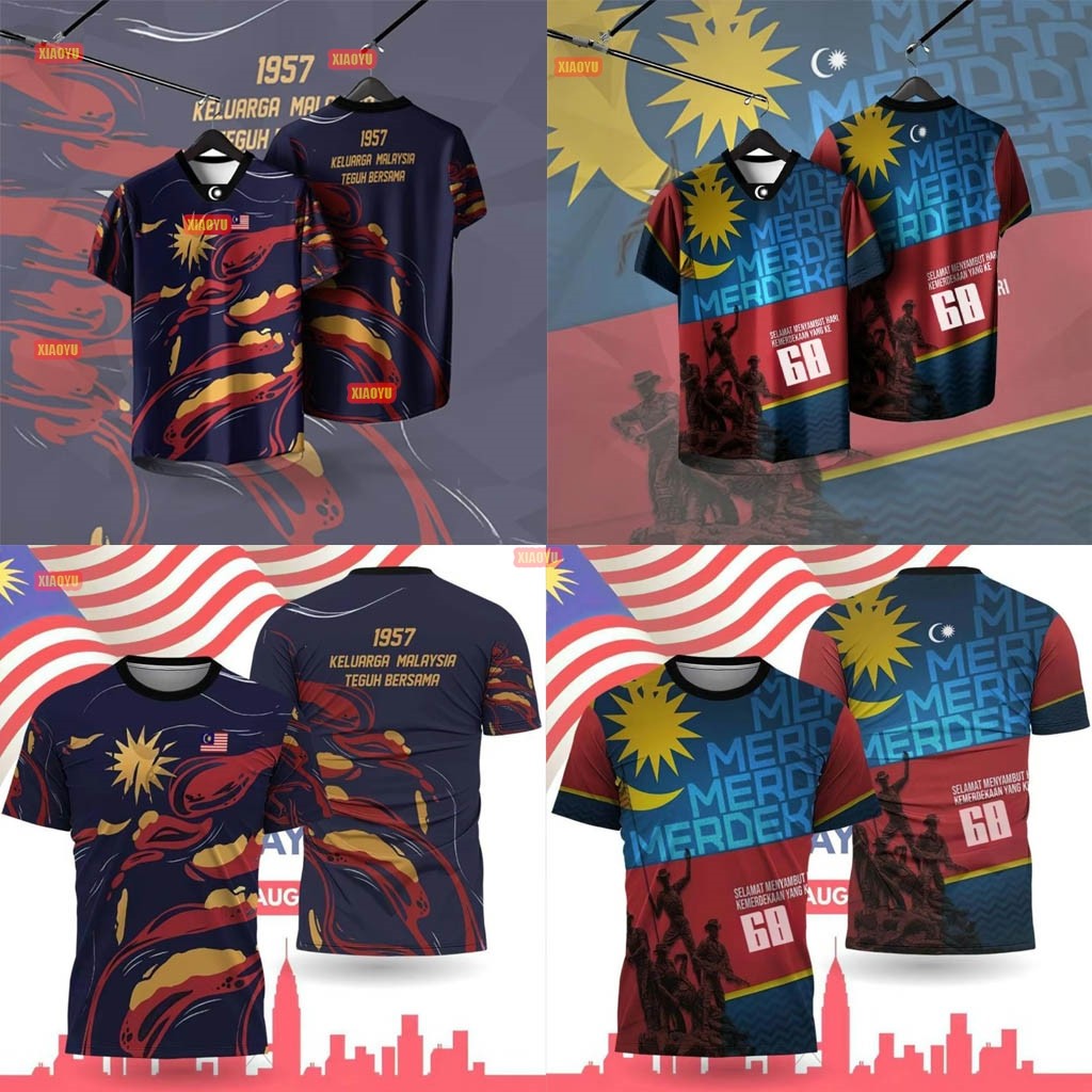 2025 Baju Merdeka 68 Tahun baju jersey Ethnic o-neck T-shirt t shirt ...