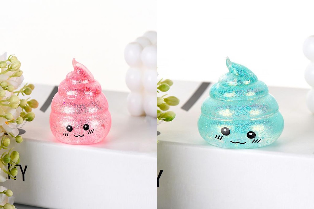 Vip Cartoon Poop Fidget Toy Poop Pinch Toy Glitter Poop Fidget Toy for ...
