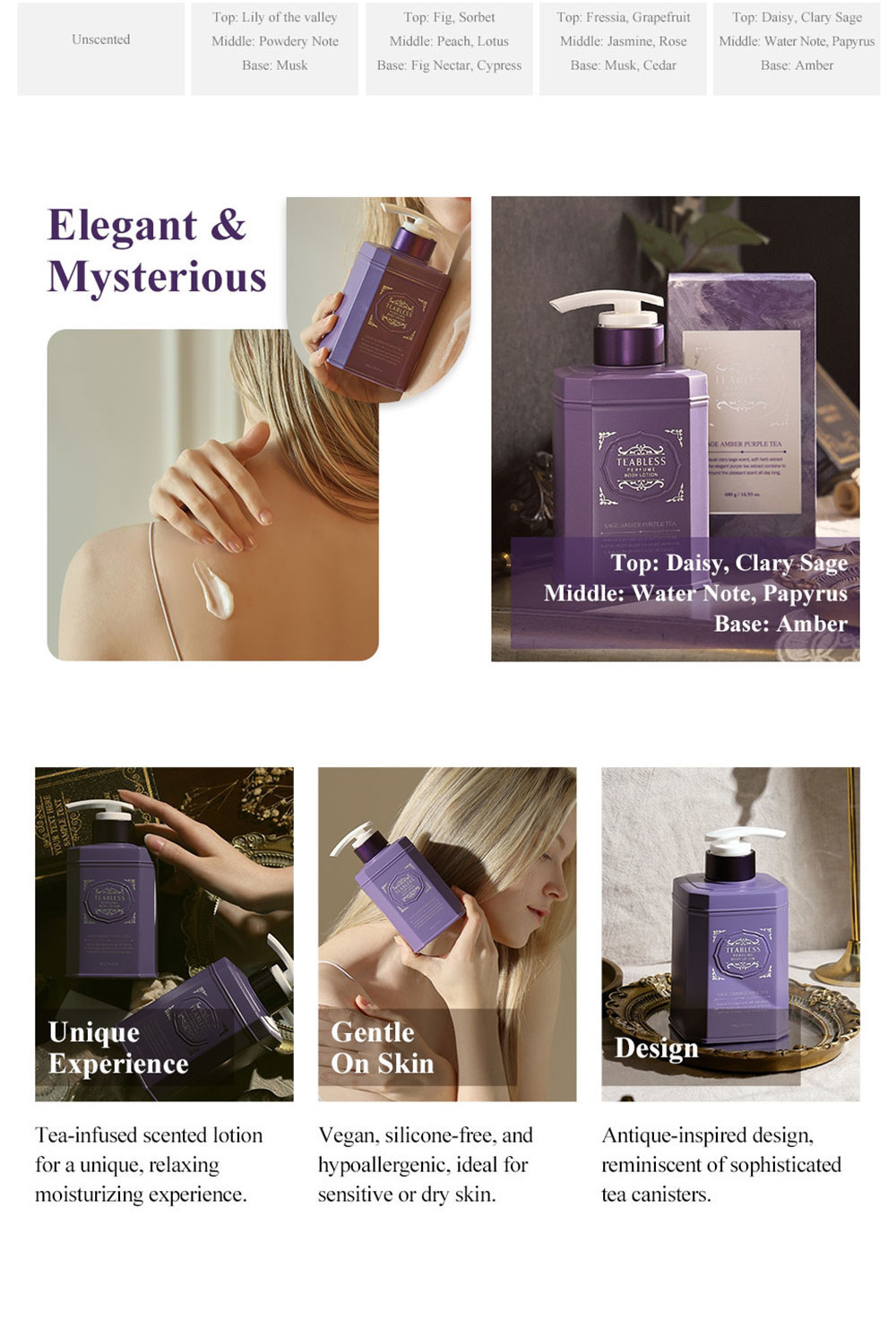 Teabless Sage Amber Purple Tea Perfume Body Lotion (480g) | Shopee Malaysia