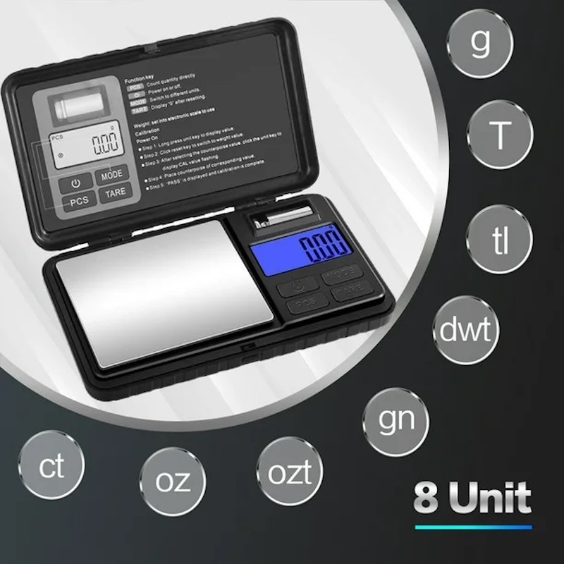 Digital Pocket Scale 500g 1000g 0.01g High Precision Portable Jewelry ...