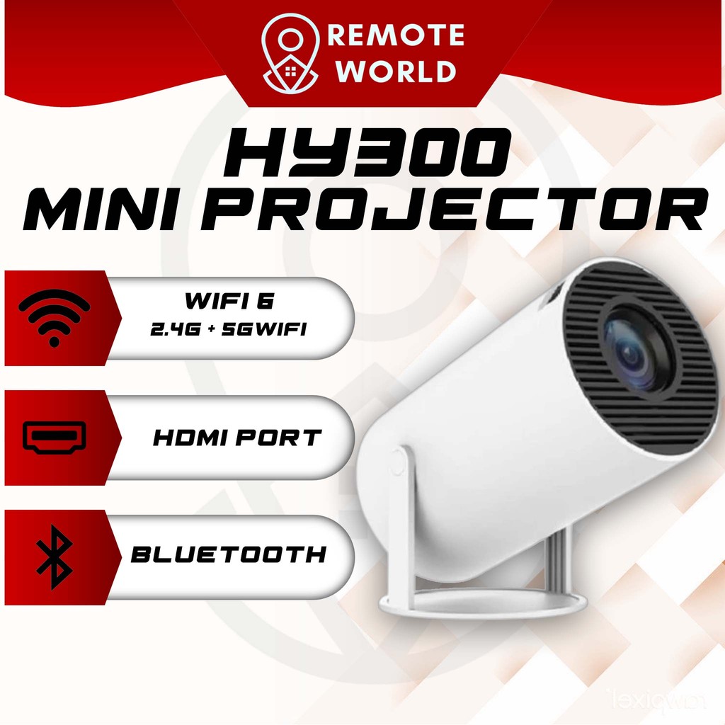 HY300 Mini Projector Wireless Pro Wifi 6 Bluetooth Cinema Android 11 ...