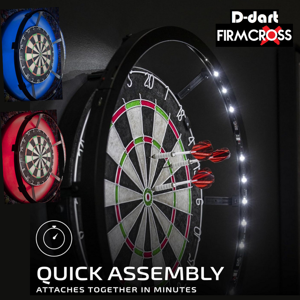 FIRMCROSS DARTBOARD LIGHTS - HEXA LED 360 DEGREE DART BOARD RING ...