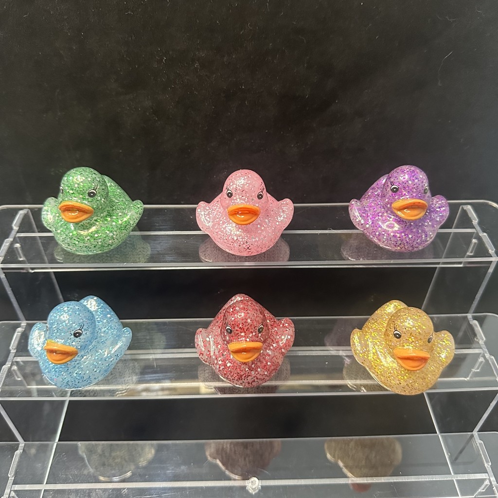 10pcs Glitter Rubber Ducks Mini Ducks Duck Bathroom Shower Pinching ...