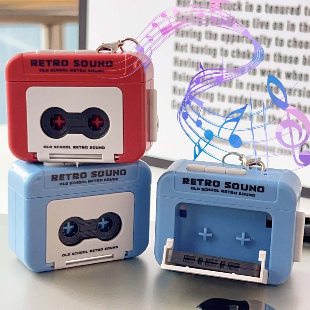 Retro Tape Recorder Keychain Small Box Recorder Music Player Friends ...