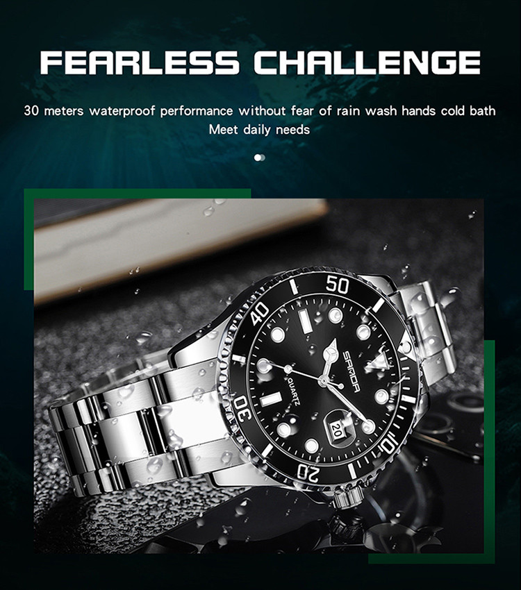 SANDA Successful Men's Outburst Charm Quartz Watch Business Boss ...