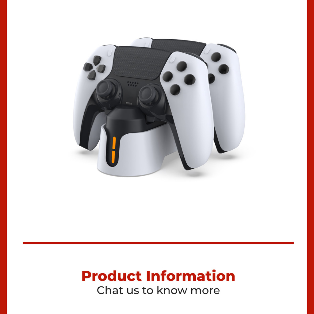 DOBE PS5 Dual Charging Dock LED Indicator Gaming Controller Charge Station TP5-05103 TP5-1501S ...