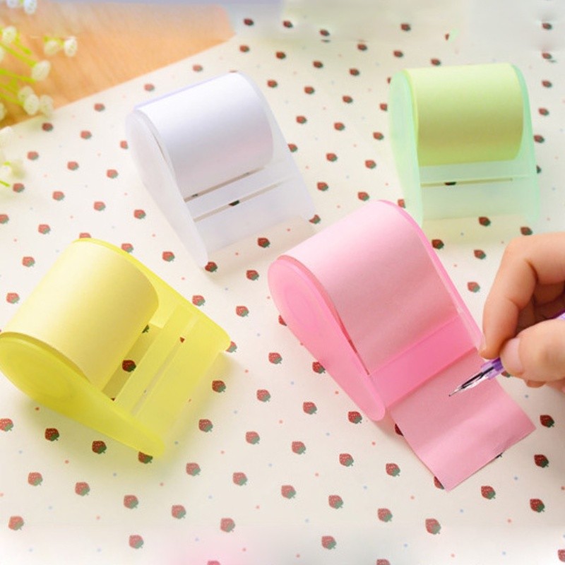 A Roll of Cute Sticky Note 8 Meters with Adhesive Tape Holder Tearable ...