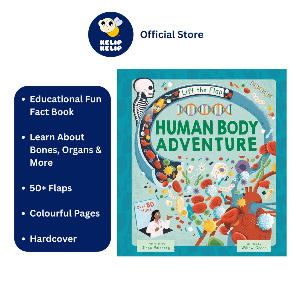 Human Body Adventure Lift The Flap Educational Book For Kids To Learn ...