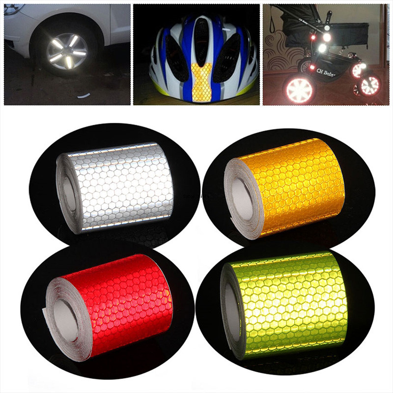 3M Reflective Car Stickers Waterproof Self-Adhesive Safety Warning Tape ...