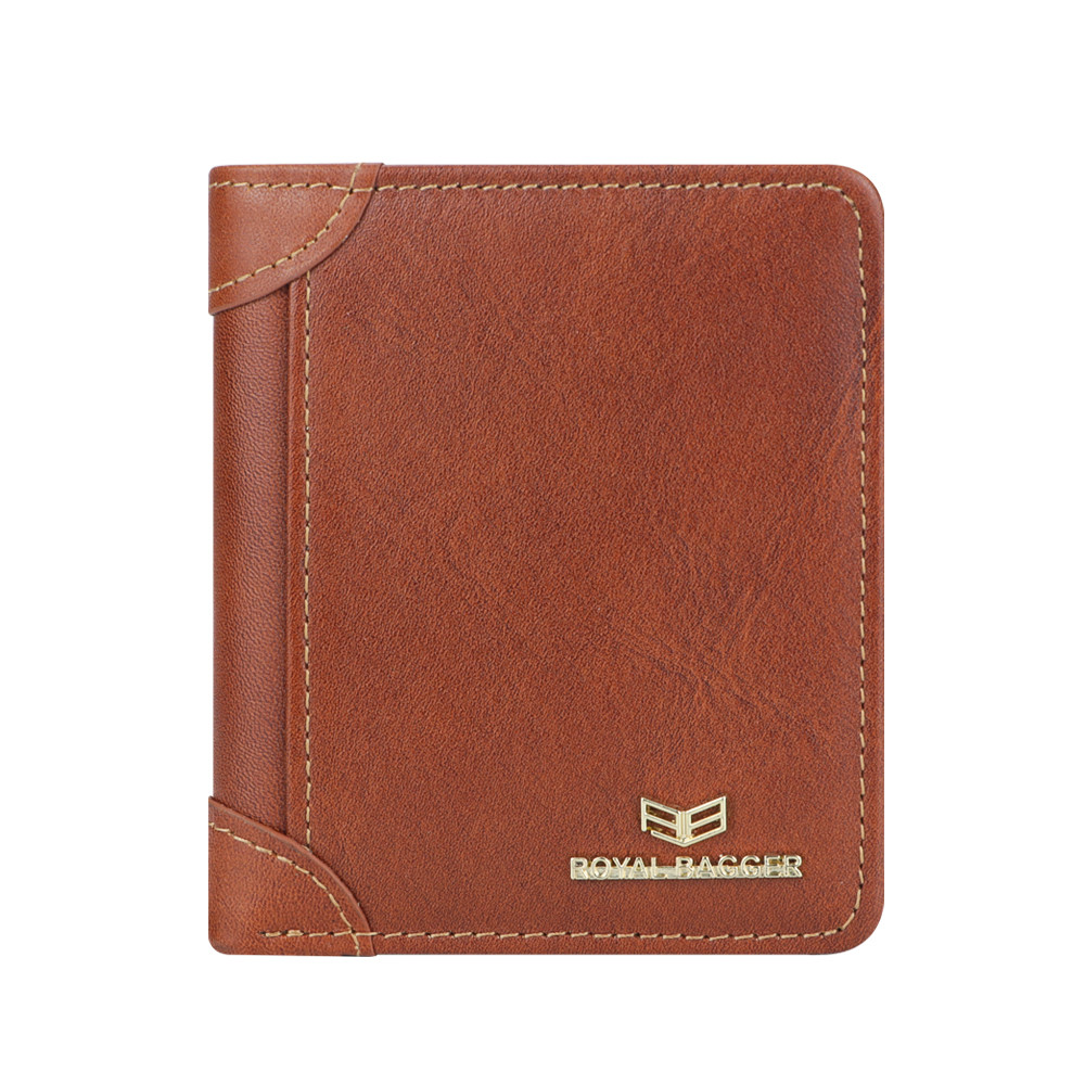 Royal Bagger RFID Vintage Short Wallets for Men Genuine Leather Card ...