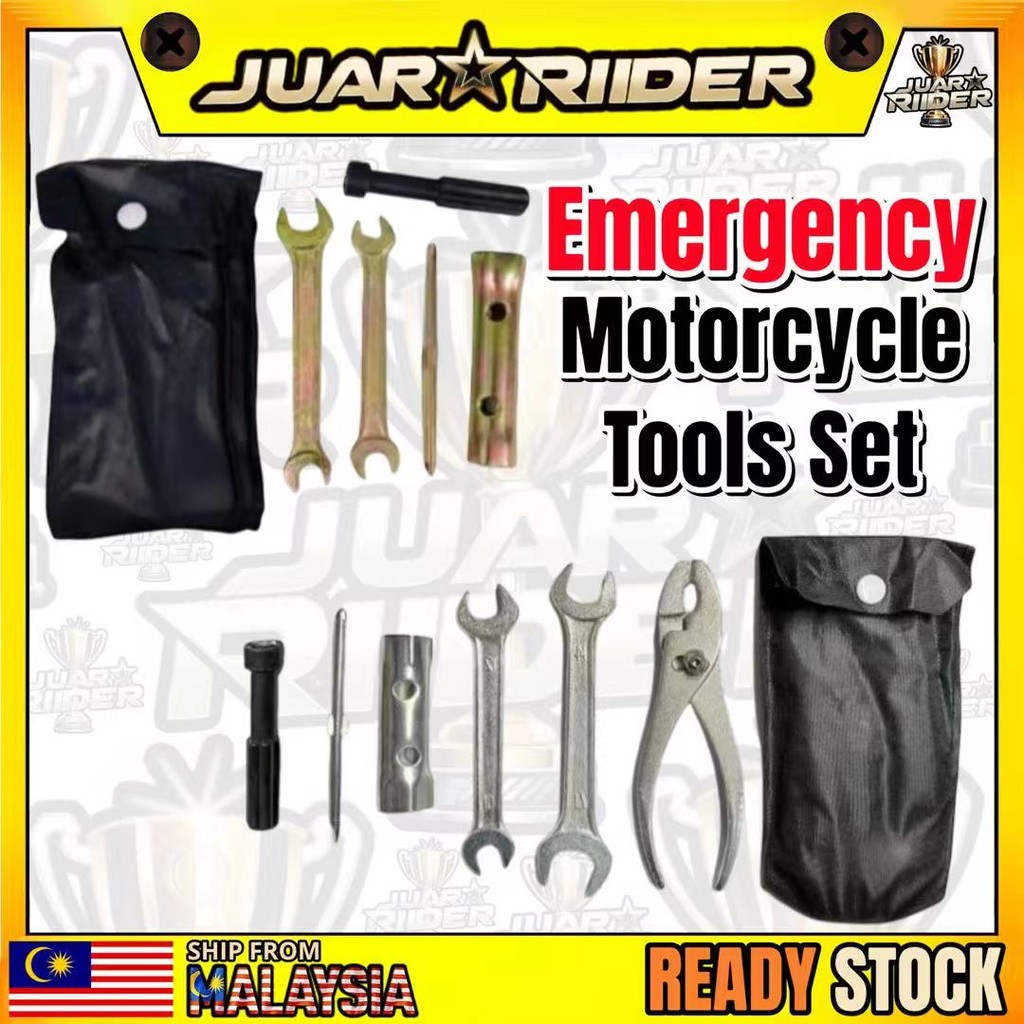 Motorcycle Emergency Tools Kit Heavy Duty Set Honda Yamaha Bag Alat ...