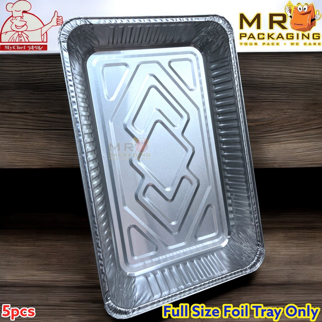 9850-P Aluminium Foil Rectangular Tray Full Size L Size Catering Buffet ...