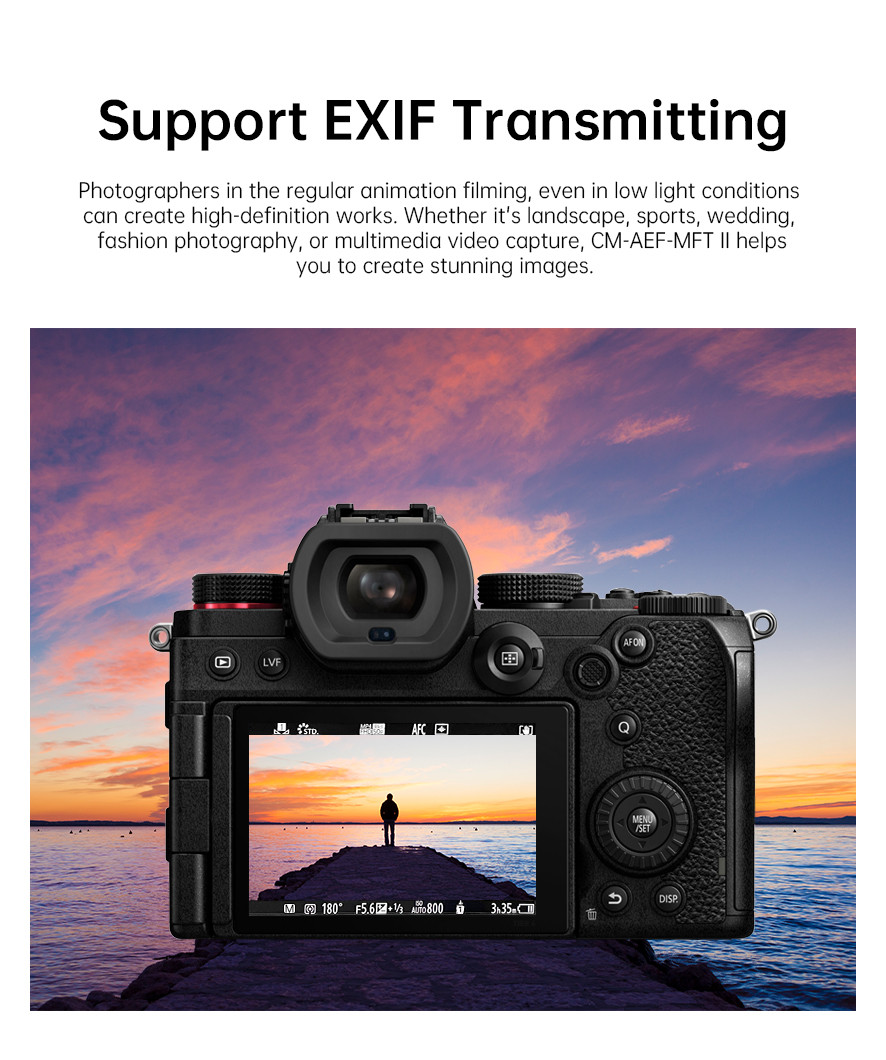 Commlite CM-AEF-MFT II Electronic AF Lens Mount Adapter from EF/EF-S ...