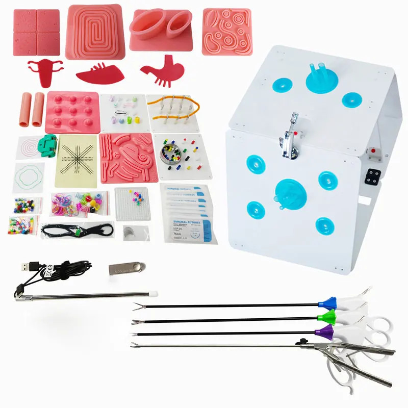 Laparoscopic Simulator Box Laparoscopy Trainer Simulation Training Instruments 0/30 Degree ...