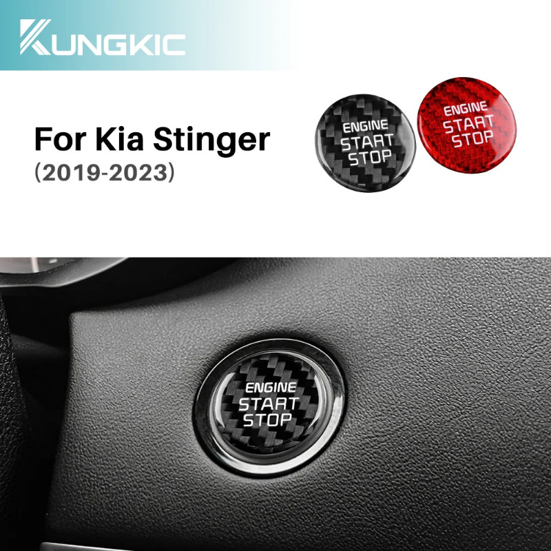 Real Hard Carbon Fiber Sticker For Kia Stinger 2019 2020 2021 2022 2023 ...