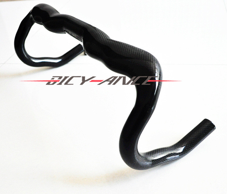 Unmarked Full Carbon Fiber Split Road Handlebar/Road Bike Handlebar/3K ...