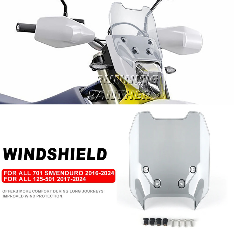 Motorcycle Windshield Windscreen Wind Deflector for Husqvarna 701 SM ...