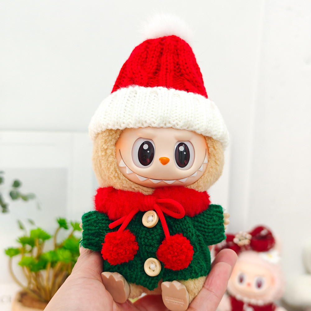 labubu clothes, sit down party labubu new year sweater, 10 colors ...