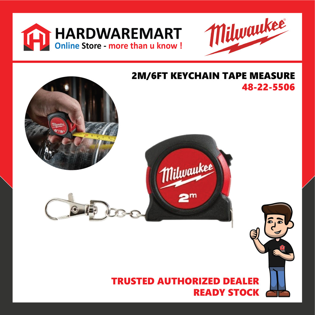 Milwaukee Keychain Tape Measure 48-22-5506 (2m/6ft) | Shopee Malaysia