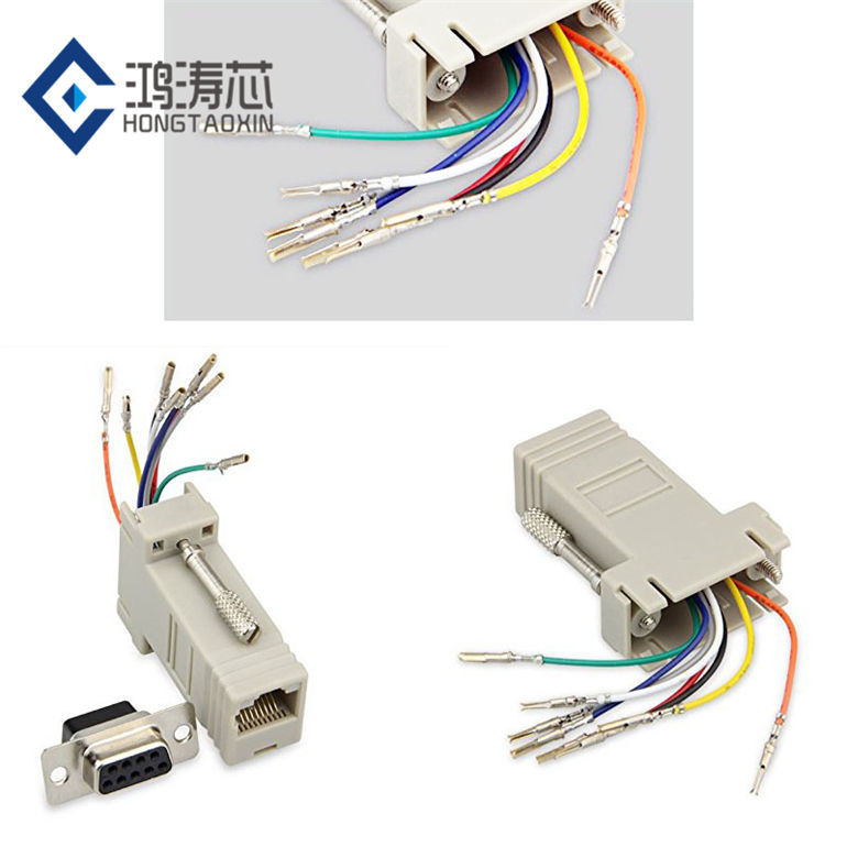 Network Cable Connector Converter RJ45 to Serial Port 9-Pin Net Port ...