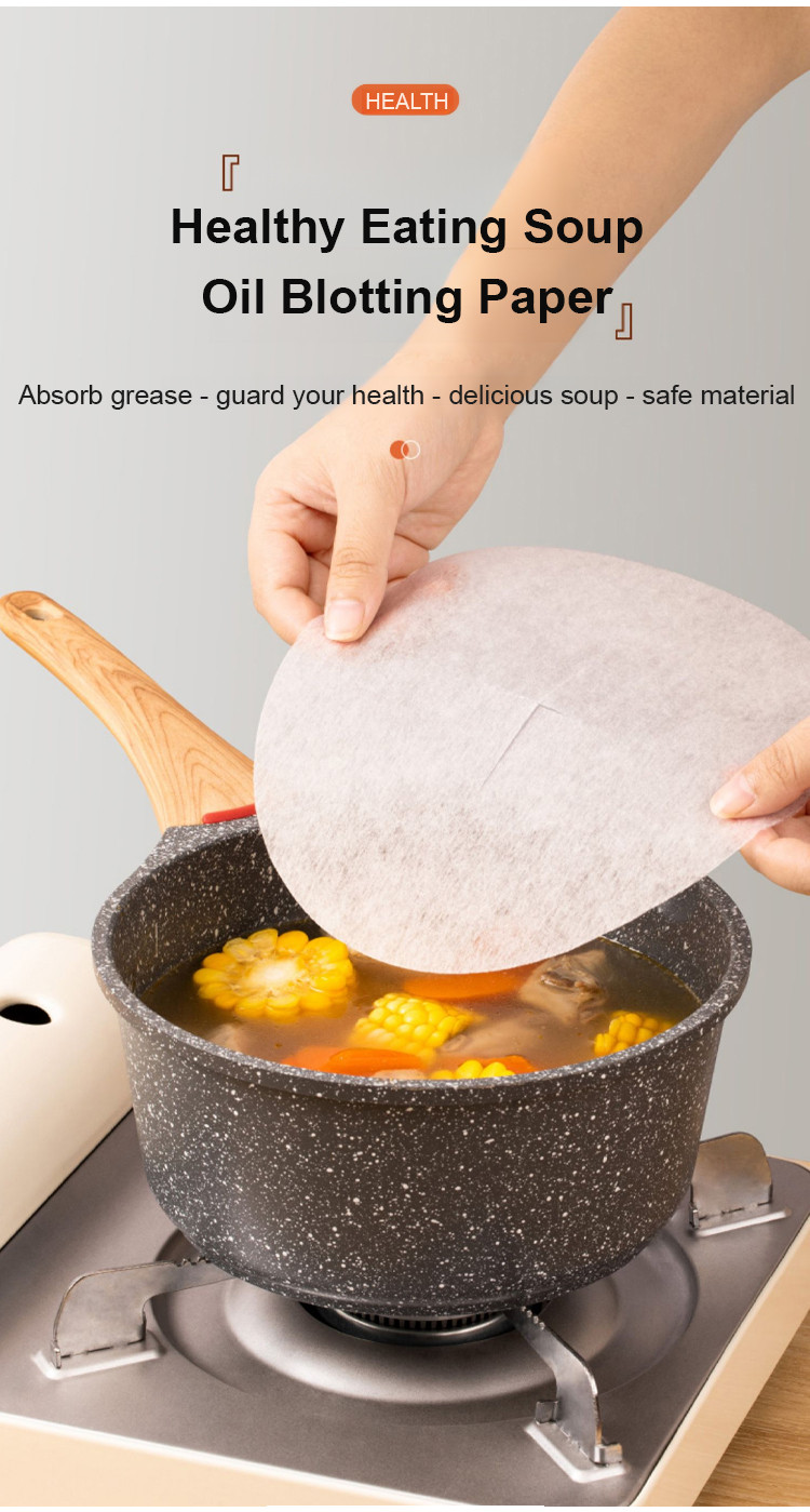 🌟Reject Grease🌟Healthy Diet One-Time Use Soup Oil-Absorbing Paper/150 ...