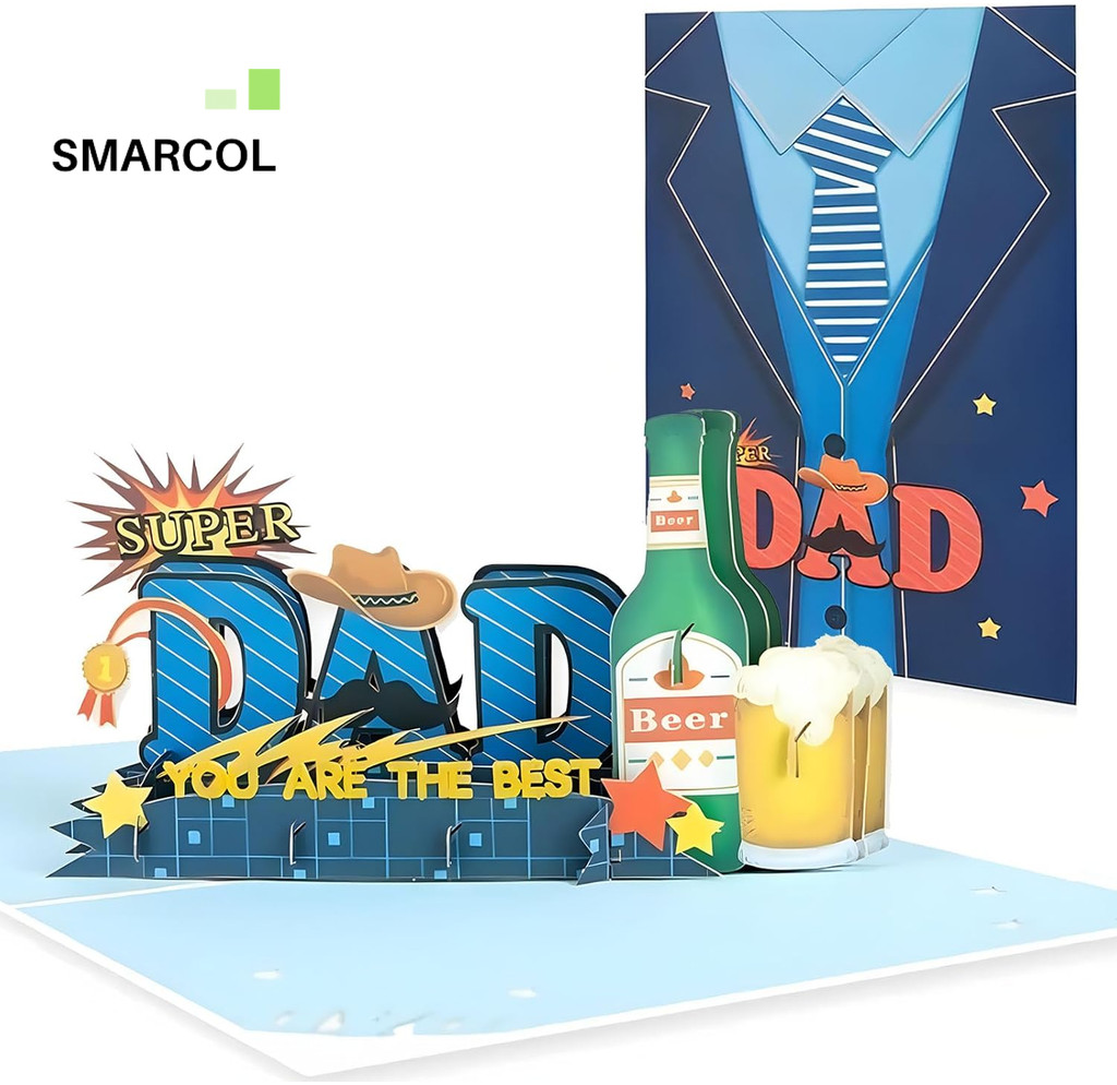 Super Dad Card Beer Pop Up Card 3D Pop Up Fathers Day Card Pop Up ...